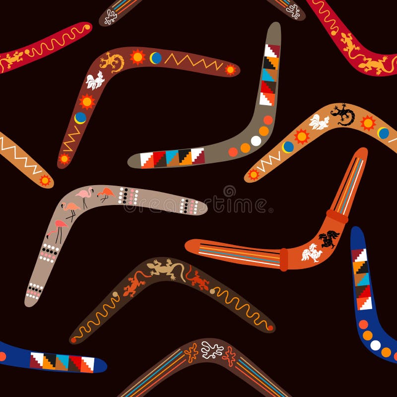 Colorful Australian Boomerangs. Stock Vector - Illustration of birds ...