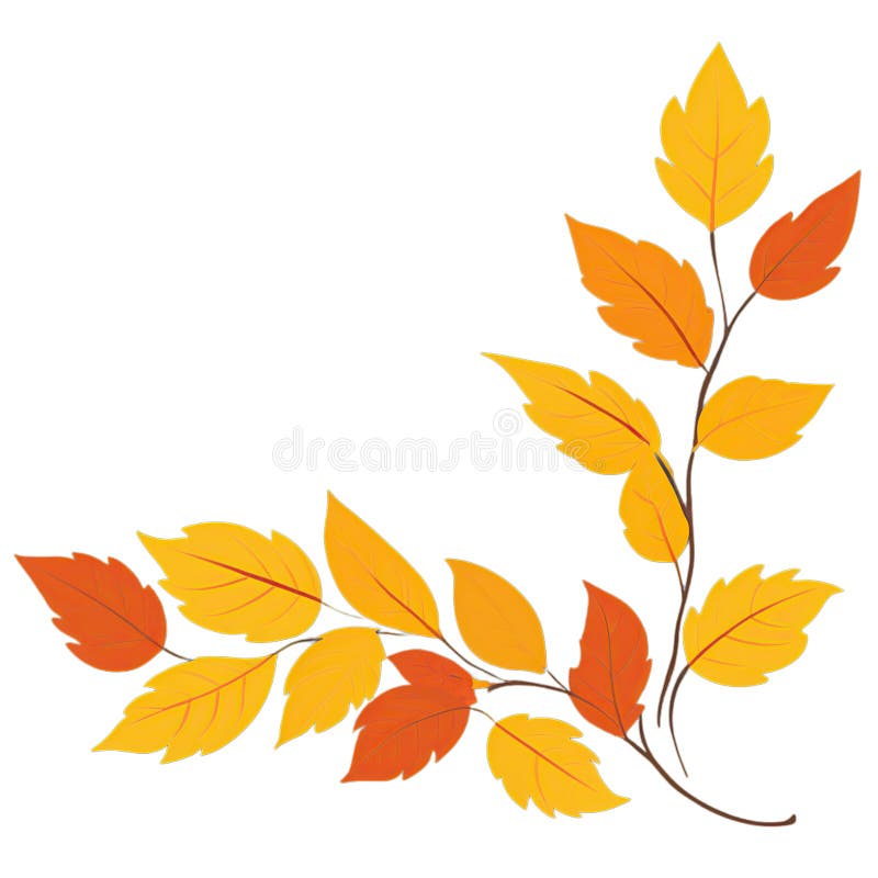 Colorful Autumn Leaves Isolated Background for Fall Frame Stock Image ...