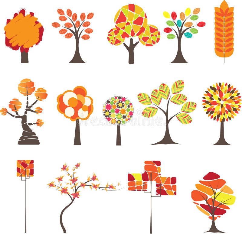 Colorful Tree. Vector Illustration Stock Vector - Illustration of ...