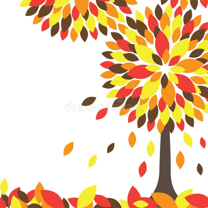 Colorful Autumn Tree. Vector Illustration Stock Vector - Illustration ...