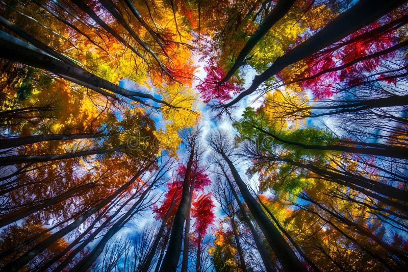 Trees view from below stock vector. Illustration of tree - 85158991