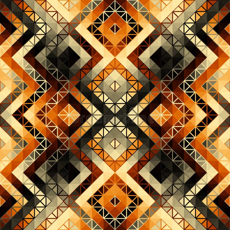 Colorful Aztec Fabric, Wallpaper and Home Decor. Stock Illustration ...