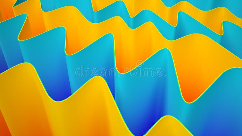 Colorful Azure, Orange Background. 3d Image, 3d Rendering Stock ...