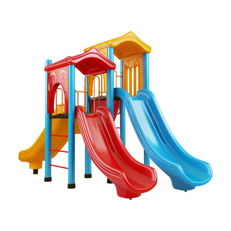 Colorful Babies Slide on Transparent Background - Ai Generated Stock ...