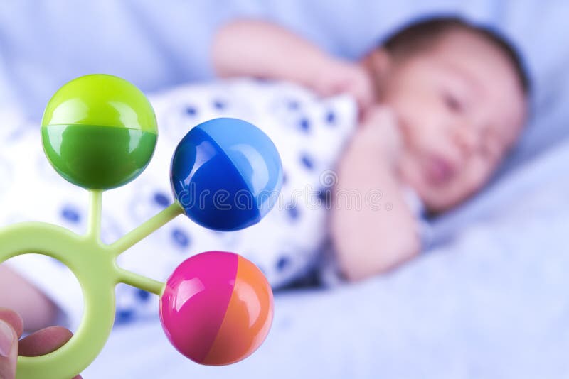 Colorful Baby Rattle stock image. Image of color, plastic - 31428003