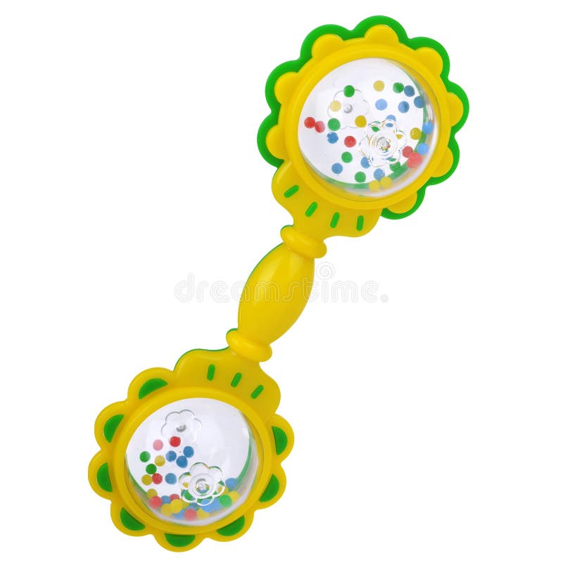 619 Colorful Baby Rattle Yellow Background Stock Photos - Free ...