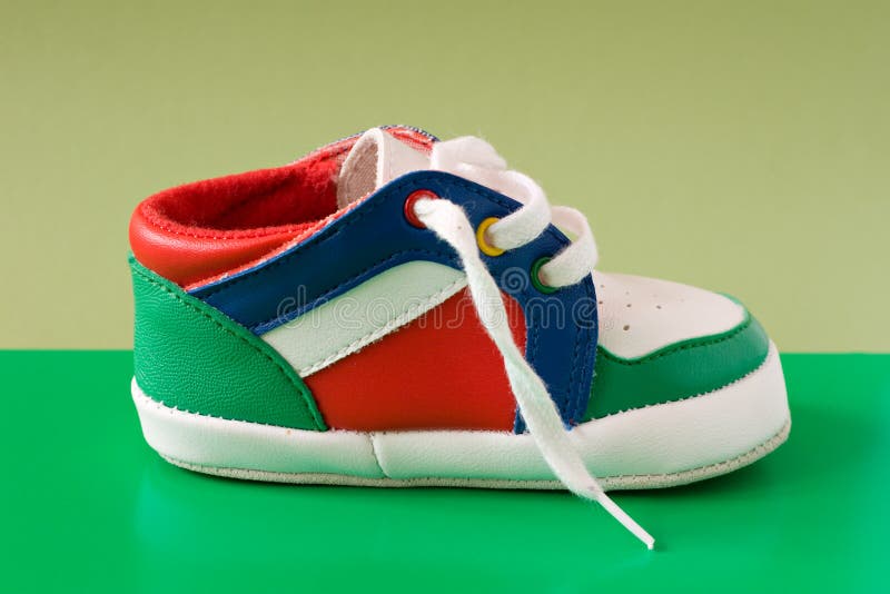 Colorful baby shoe stock photo. Image of step, birth - 13041468