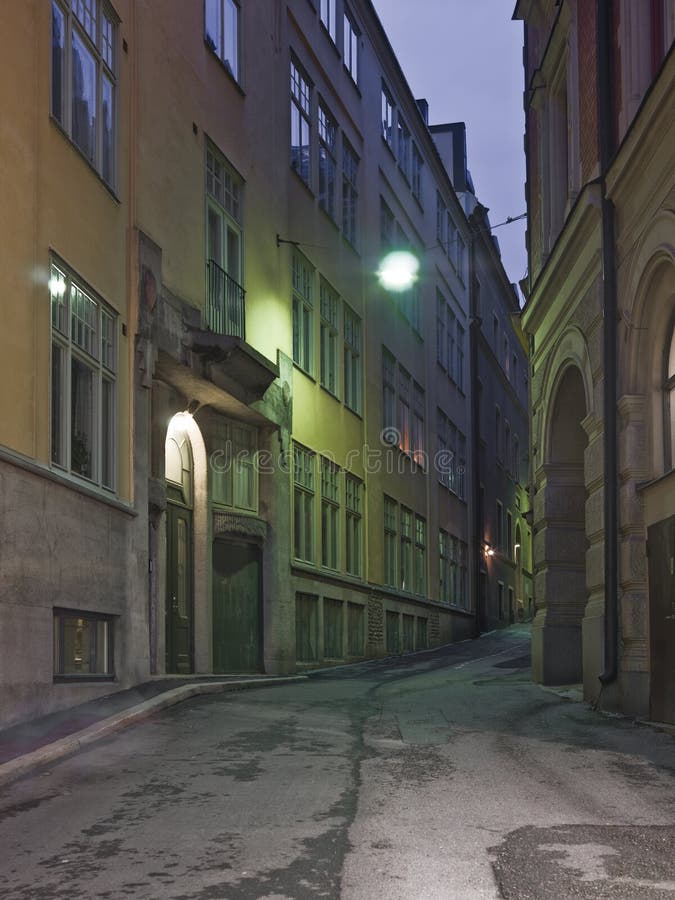 Colorful back alley stock image. Image of stockholm, alley - 12007371