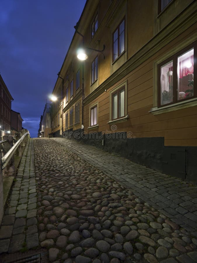 Colorful back alley stock image. Image of urban, hour - 12007575