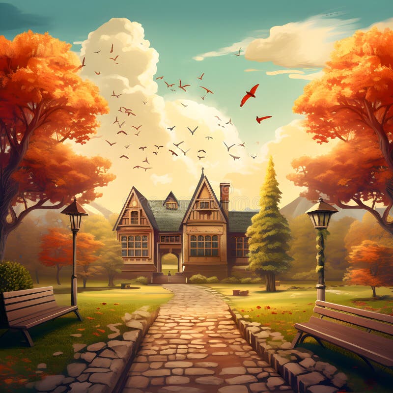 Colorful Back To School Artwork with Educational Elements Stock ...