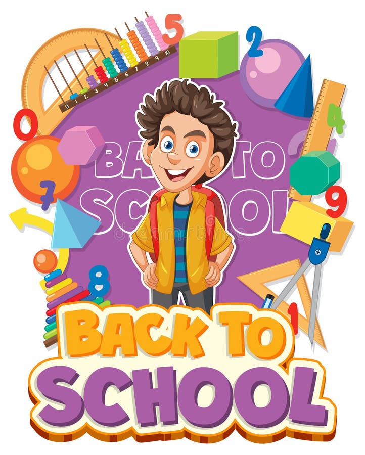 Colorful Back-to-school Themed Stock Vector - Illustration of school ...