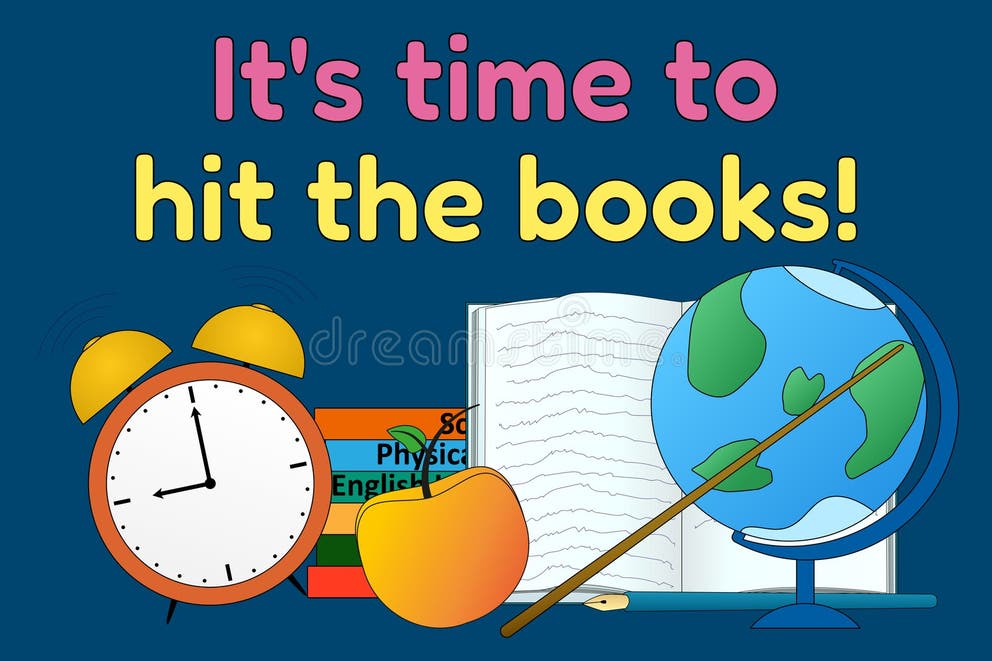 Back To School Study Time Vector Illustration Stock Vector ...