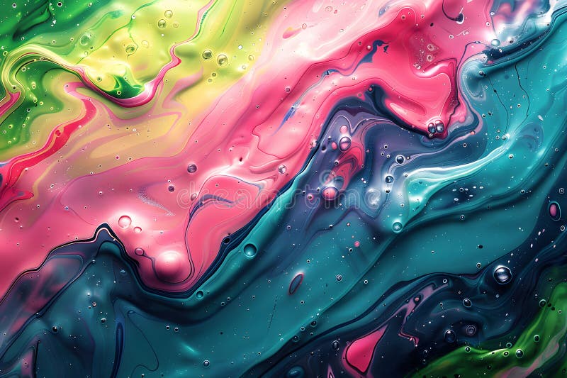 Colorful Background with Abstract Liquid Paint Textures in Bold Colors ...