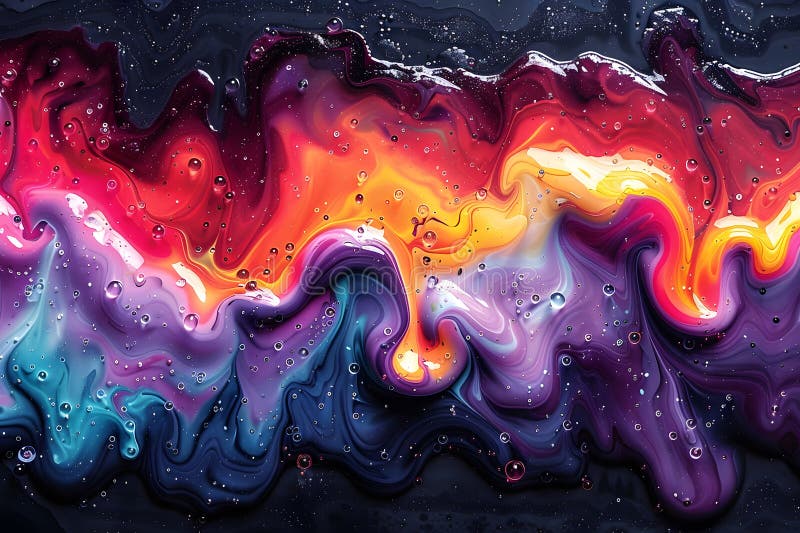 Colorful Background with Abstract Liquid Paint Textures in Bold Colors ...