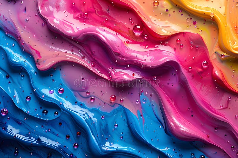Colorful Background with Abstract Liquid Paint Textures in Bold Colors ...