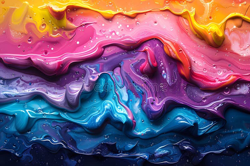 Colorful Background with Abstract Liquid Paint Textures in Bold Colors ...