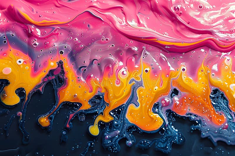 Colorful Background with Abstract Liquid Paint Textures in Bold Colors ...