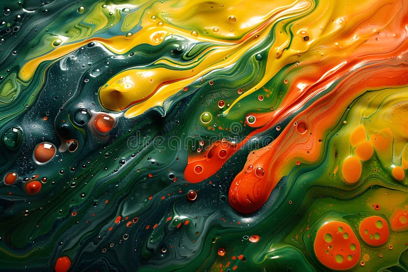 Colorful Background with Abstract Liquid Paint Textures in Bold Colors ...