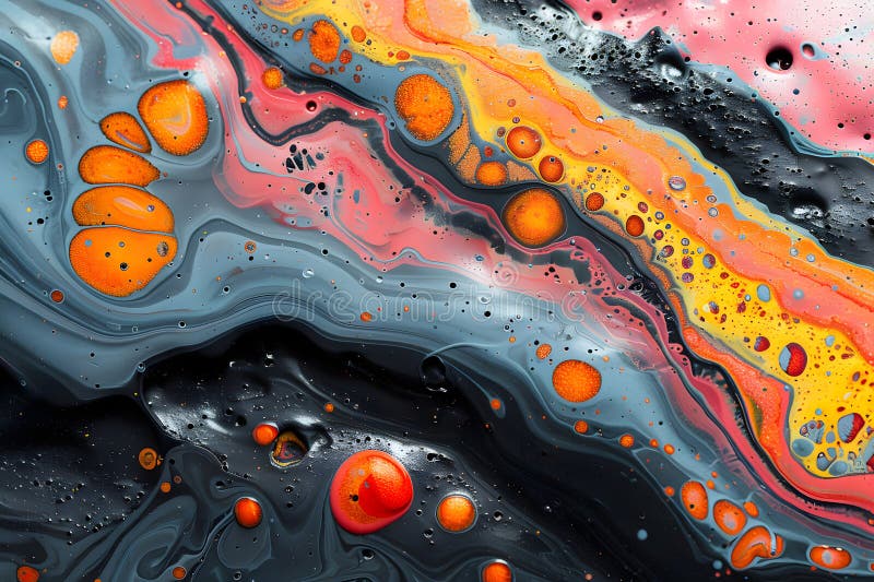 Colorful Background with Abstract Liquid Paint Textures in Bold Colors ...