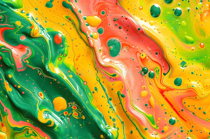 Colorful Background with Abstract Liquid Paint Textures in Bold Colors ...