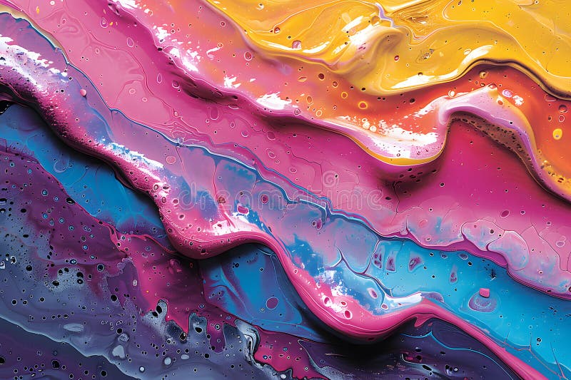 Colorful Background with Abstract Liquid Paint Textures in Bold Colors ...