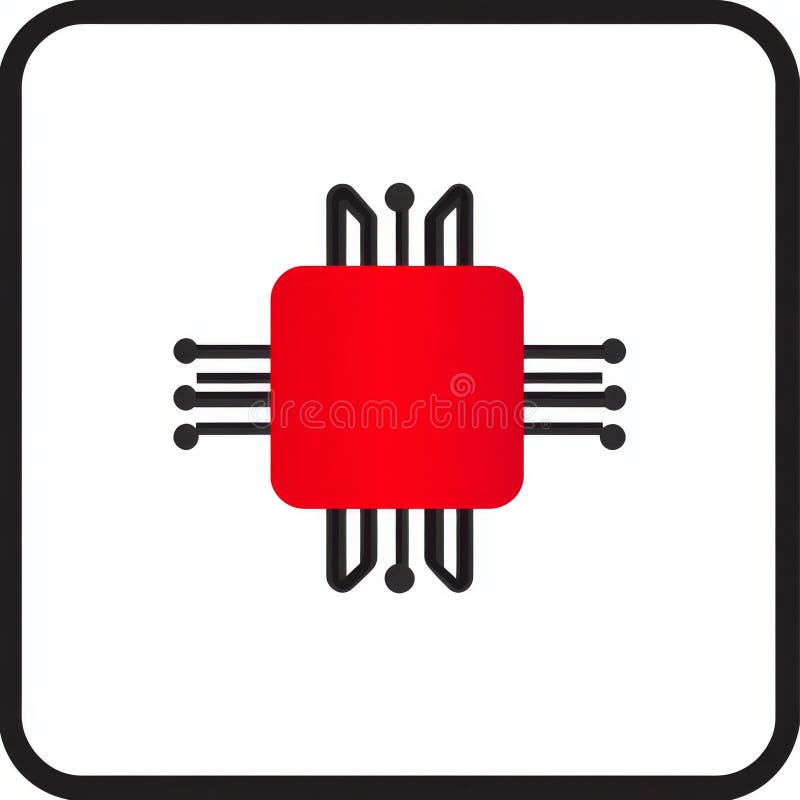 Colorful Background Accompanying the Graphic Design of a CPU ...