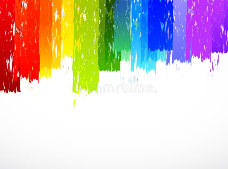 Dripping Paint. Rainbow Background. Abstract Colorful Backdrop on White ...