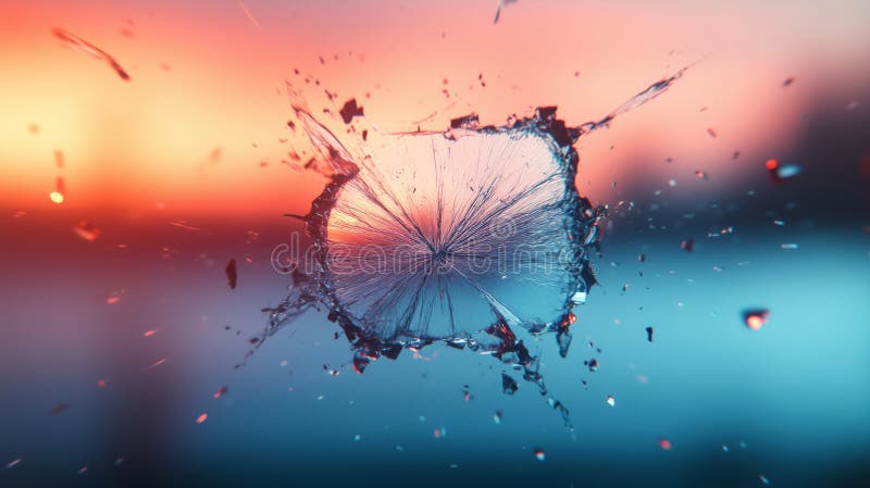 Colorful Background Capture of Shattering Glass Impact Stock ...
