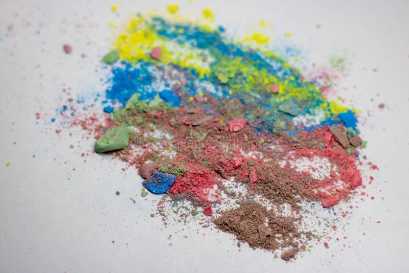 Colorful Background of Chalk Powder. Multicolored Dust Particles ...