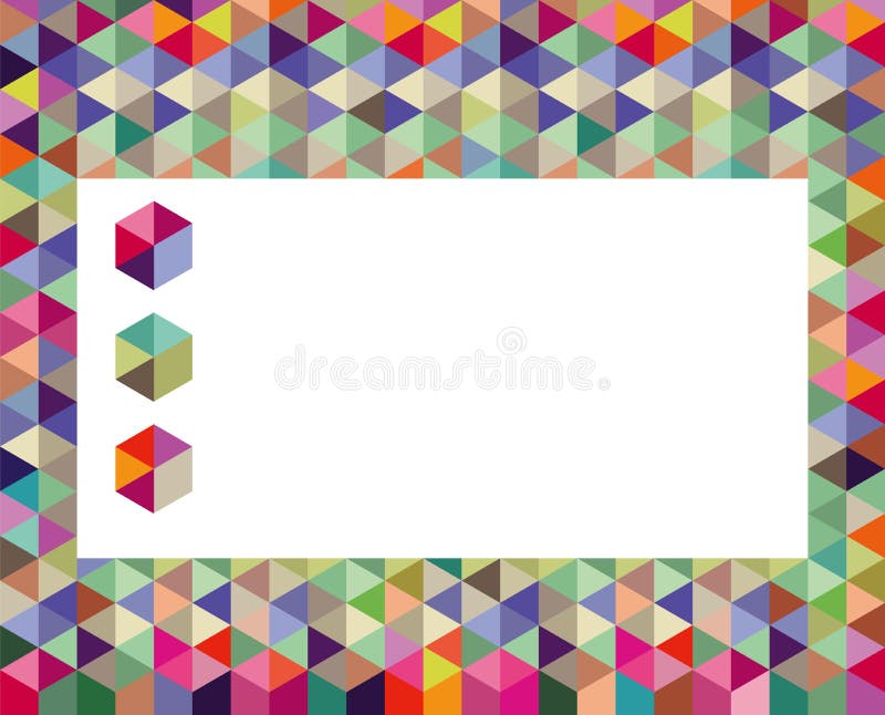 Colorful Border from Cubes stock vector. Illustration of banner - 29205179