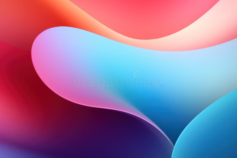 A Colorful Background with Curved Shapes Stock Illustration ...