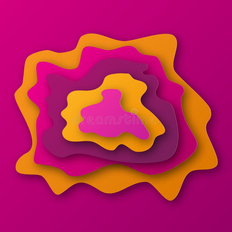Background from Cut 3D Paper Layers. Vector Illustration Stock Vector ...