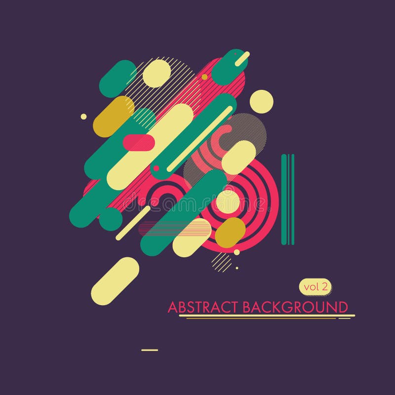 Colorful Background with Design Elements Stock Vector - Illustration of ...