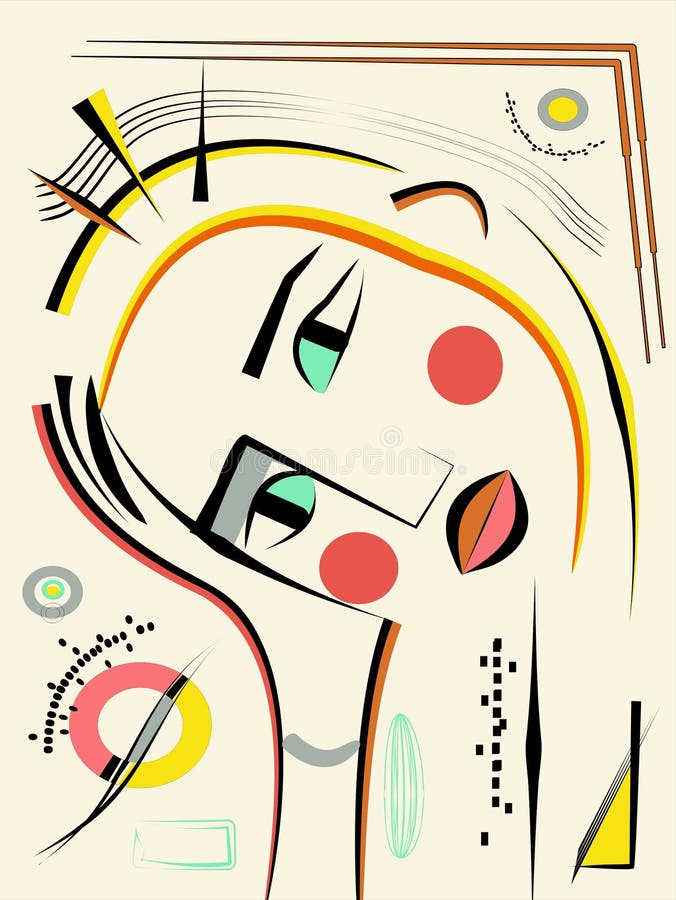 Abstract portrait 22-108 stock vector. Illustration of vector - 255268295