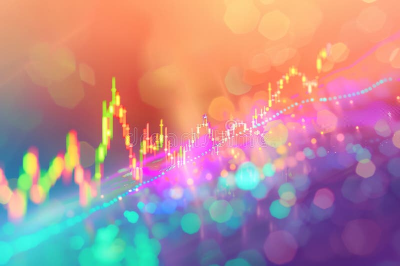 The Colorful Background Features a Spectrum of Colors and a Graphical ...