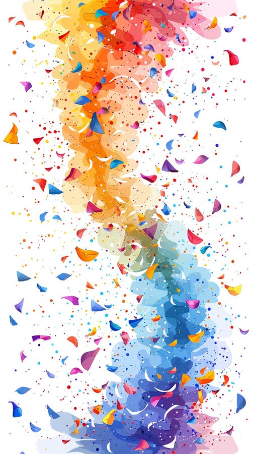 A Colorful Background of Flying Letters, White Space in the Middle for ...