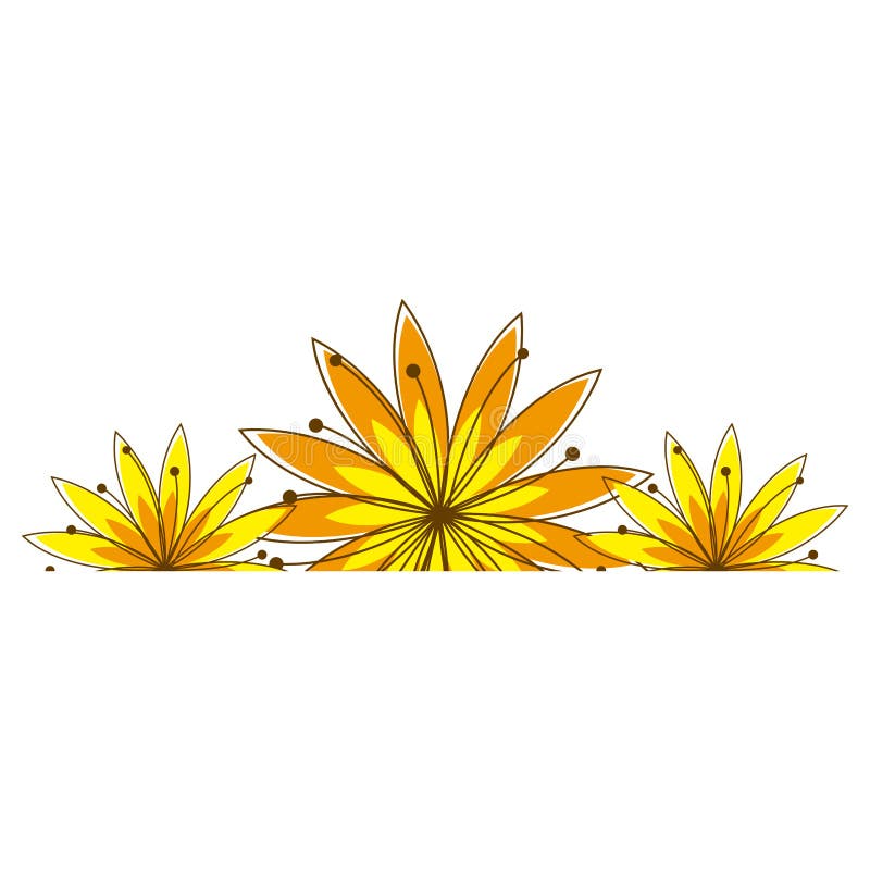 Colorful Background with Half Image of Yellow Flowers Stock ...