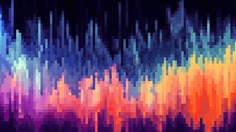 Colorful Abstract Glitch Art Background Stock Illustration ...