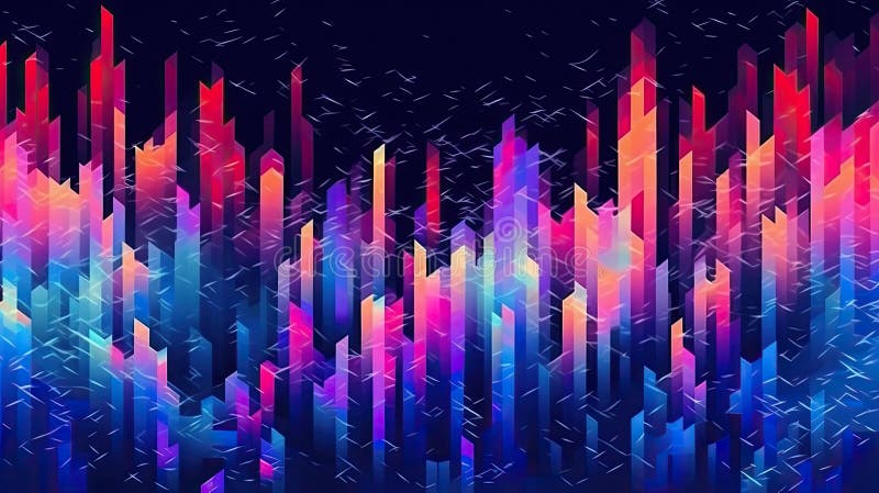 Colorful Abstract Glitch Art Background Stock Illustration ...