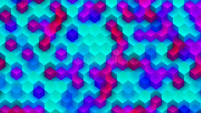 Colorful Background Made of Cubes Stock Illustration - Illustration of ...