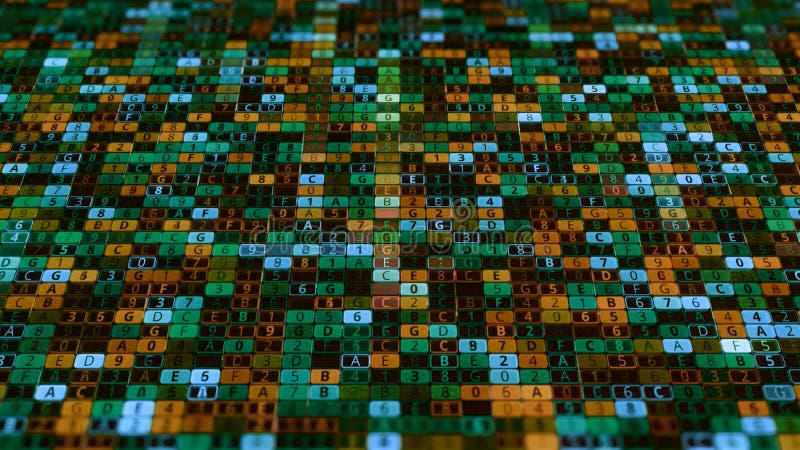 Colorful Background of Numeric Cells. Animation. Computer Background ...