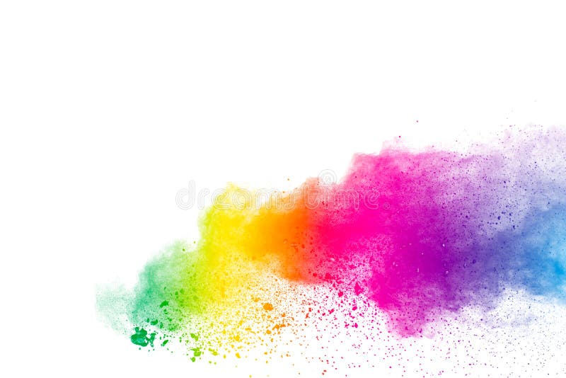 Colorful Background of Pastel Powder.Color Dust Splash on White ...