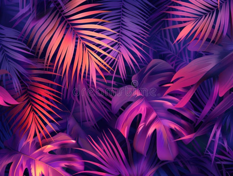 Colorful Background of Purple and Orange Leaves with Purple Stock Image ...