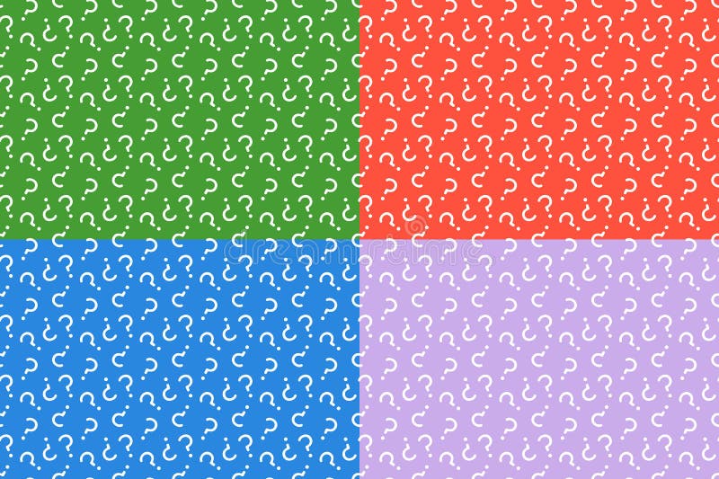 Colorful Background with Question Marks. Abstract Seamless Pattern ...