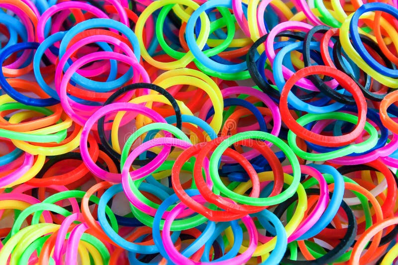 Colorful Background Rainbow Colors Rubber Bands Loom Stock Image ...