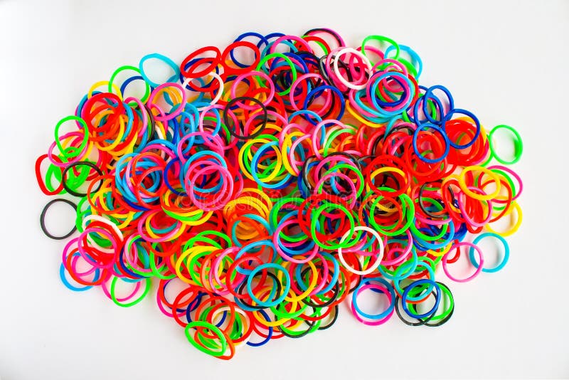 Colorful Background Rainbow Colors Rubber Bands Loom Stock Illustration ...