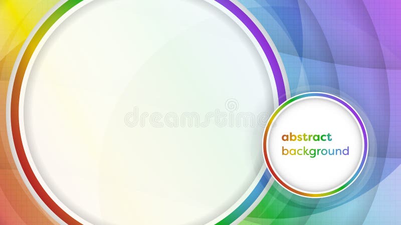 Colorful Background with a Round Space for Your Text and Grid. Stock ...
