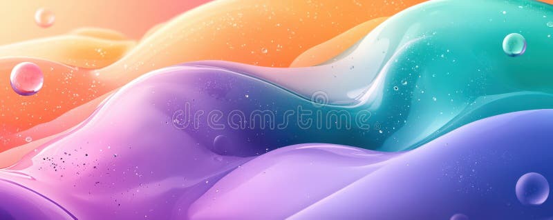 Colorful Background with Rounded Shapes Featuring Vibrant Gradient ...