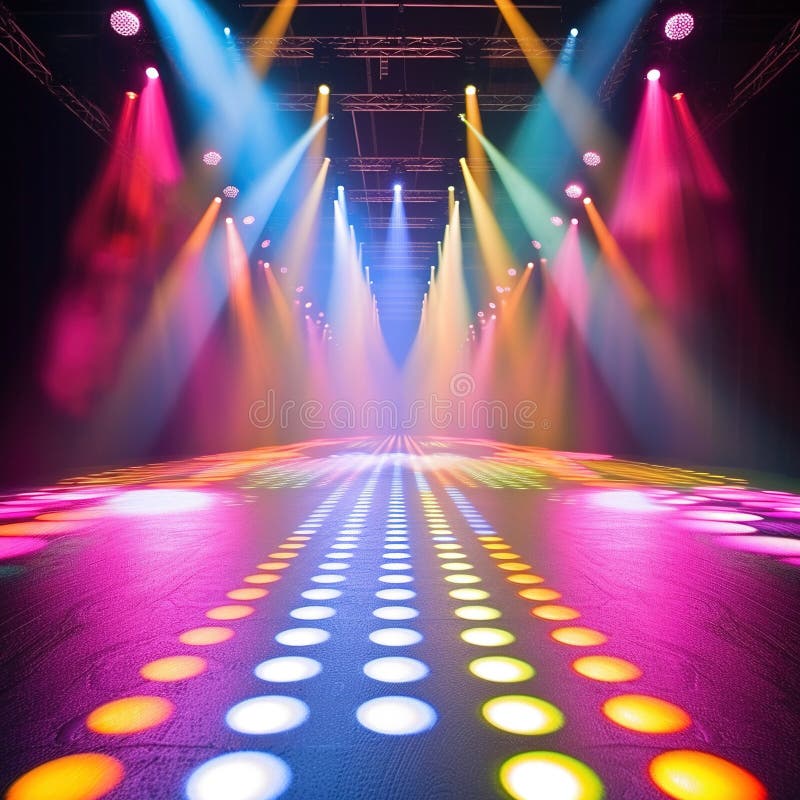 A Colorful Background Sets the Stage for an Empty Runway Stock ...