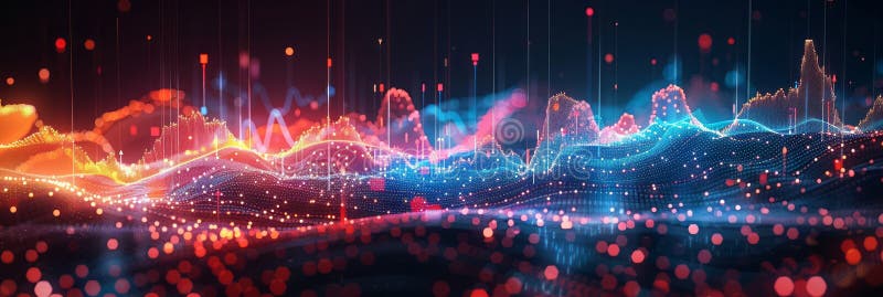 Colorful Background with a Sound Wave Stock Illustration - Illustration ...